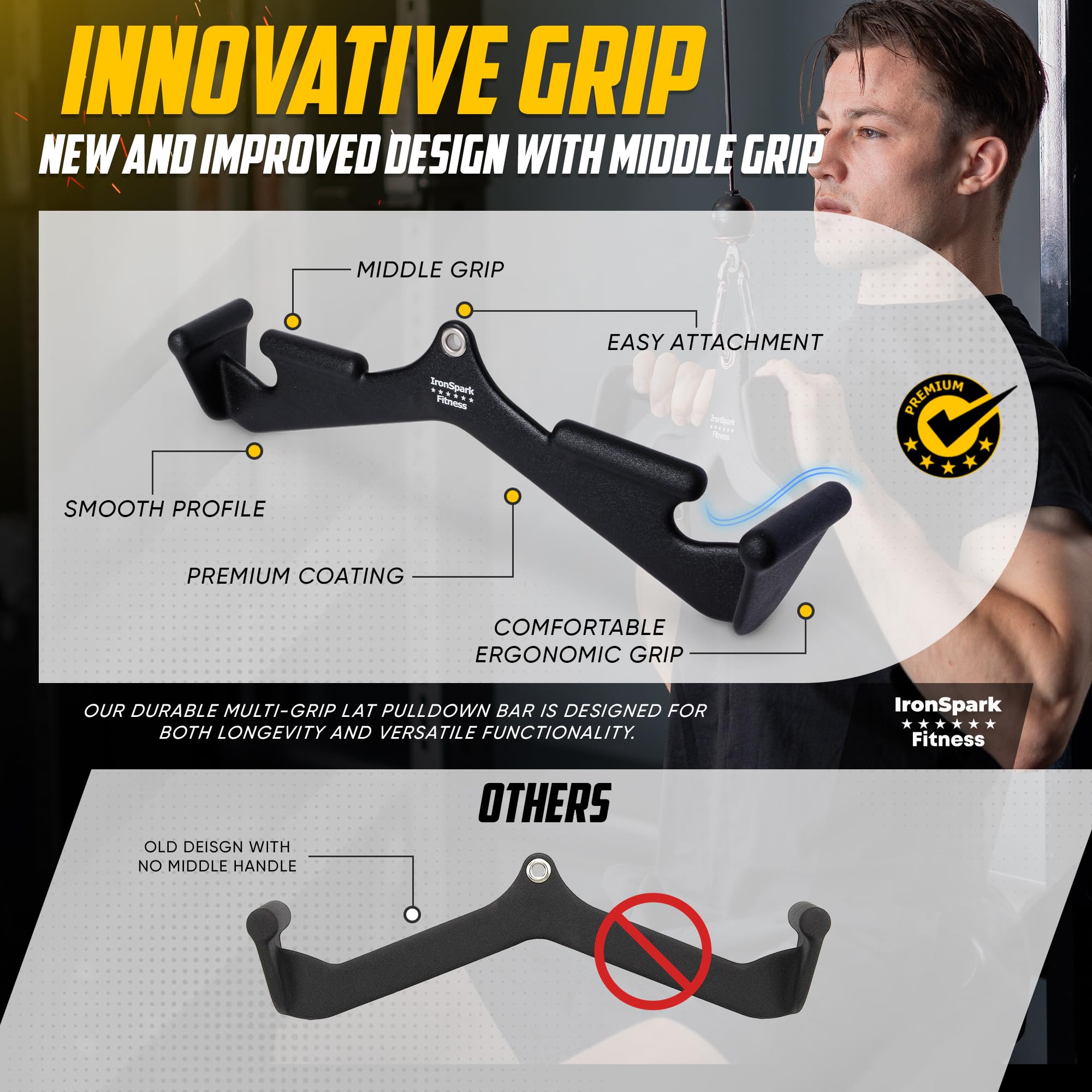 Mua IronSpark Fitness Lat Pulldown Attachments, Cable Machine ...