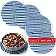 Amazon.com: Mxmll 4pk 7 Inch Round Heat Resistant Silicone Trivets Fot ...