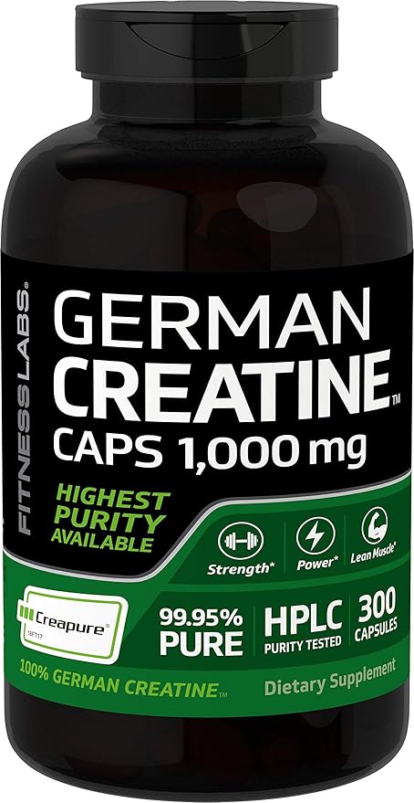 Creapure German Creatine 1000 Mg - 300 Capsules - Pills Contain Only ...