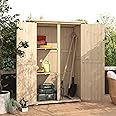 Amazon.com : AECOJOY Outdoor Storage Shed with Waterproof Roof, Wooden ...