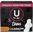 Amazon.com: U by Kotex Teen Ultra Thin Feminine Pads with Wings, Extra ...