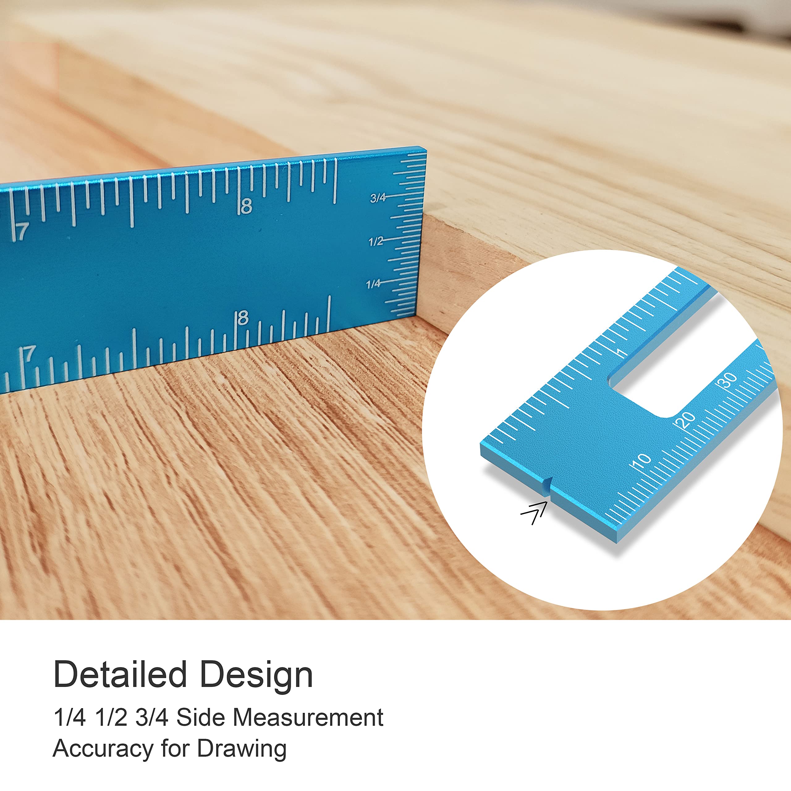Mua Woodworking Ruler, Adjustable Angle 30°, 45 °, 60 °, 90°, 3Pcs ...