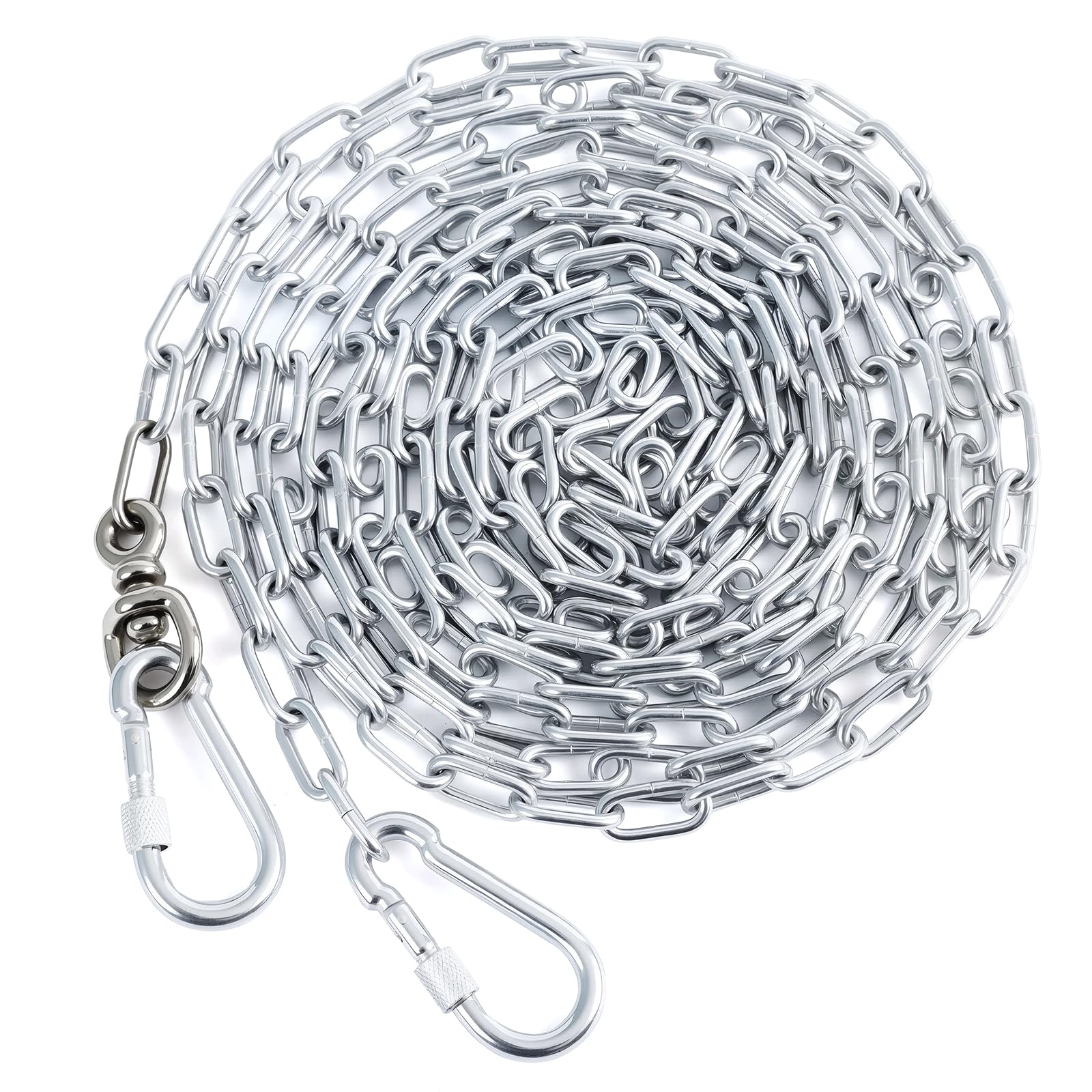 Heavy Duty 10FT Galvanized Dog Chain for Yard, Chew Proof Rust ...
