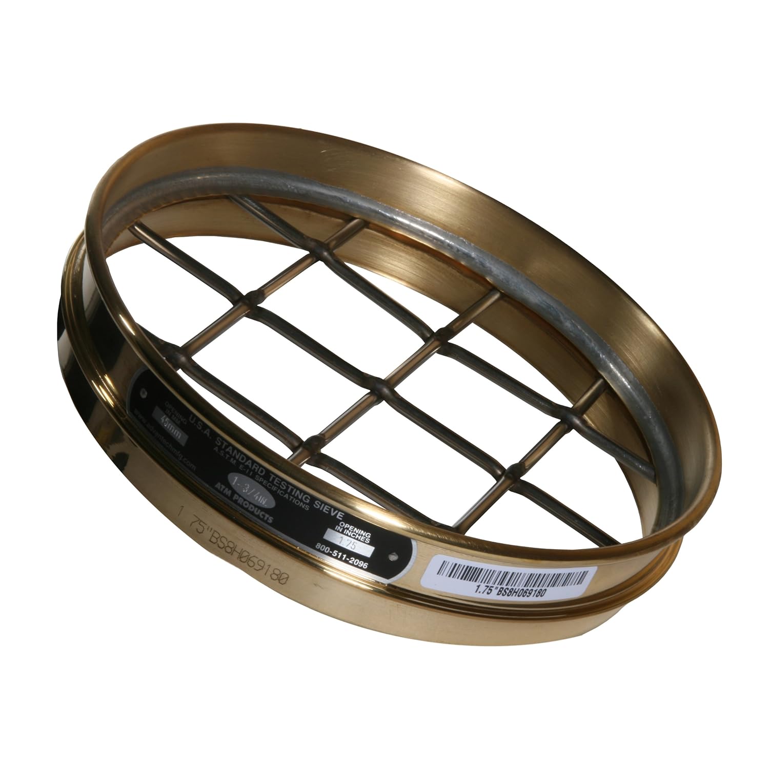 Cole-Parmer Testing Sieve No 8 OD Brass Frame/Brass Wire Full Height 80 ...