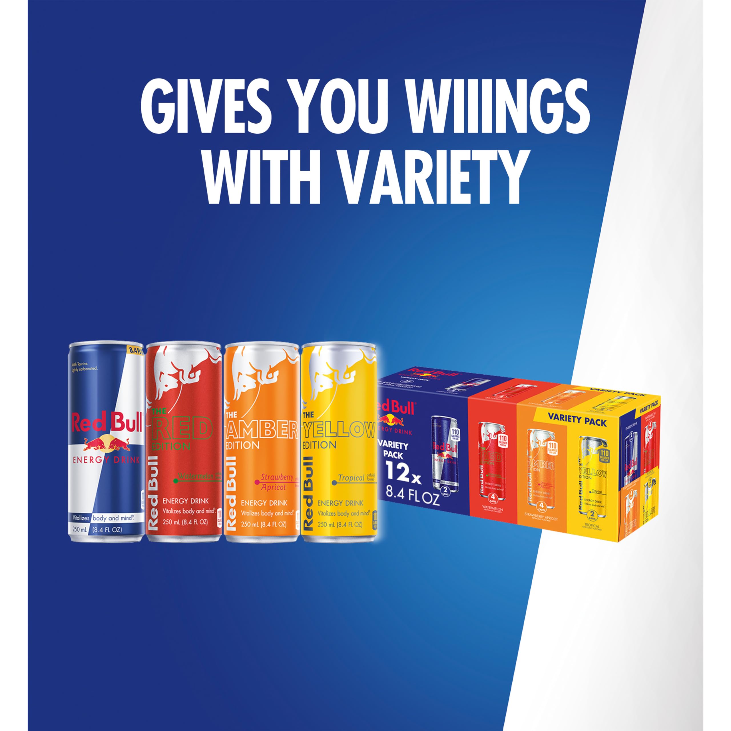 Mua Red Bull Energy Drink Variety Pack, Red Bull, Red, Amber, and ...