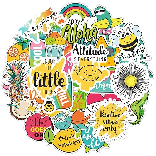 Cute Vsco Aesthetic Stickers [57PCS]- Positive, Lovely, Trendy Sticker ...
