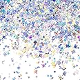 Amazon.com: 60 G/ 2.1 oz Holographic Star and Moon Table Confetti ...