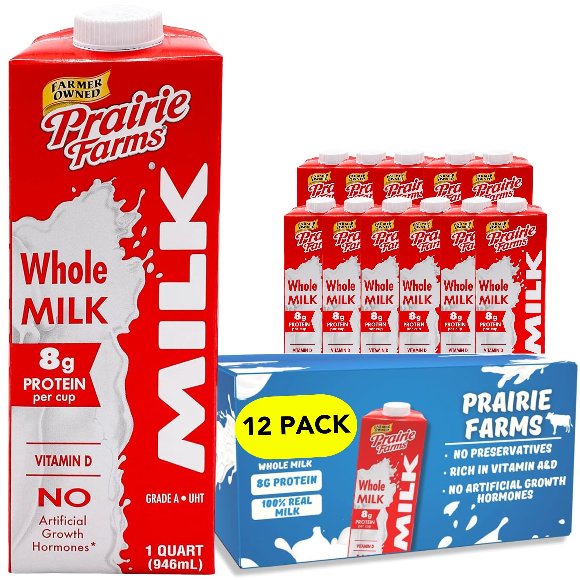 Mua Prairie Farms Whole Milk - Shelf Stable, Boxed UHT Ultra ...