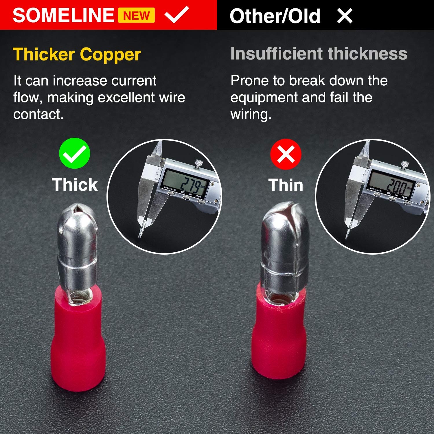 Crimp Connector Bullet Connector 22-10AWG (0.5-6.0mm²) Male/Female ...