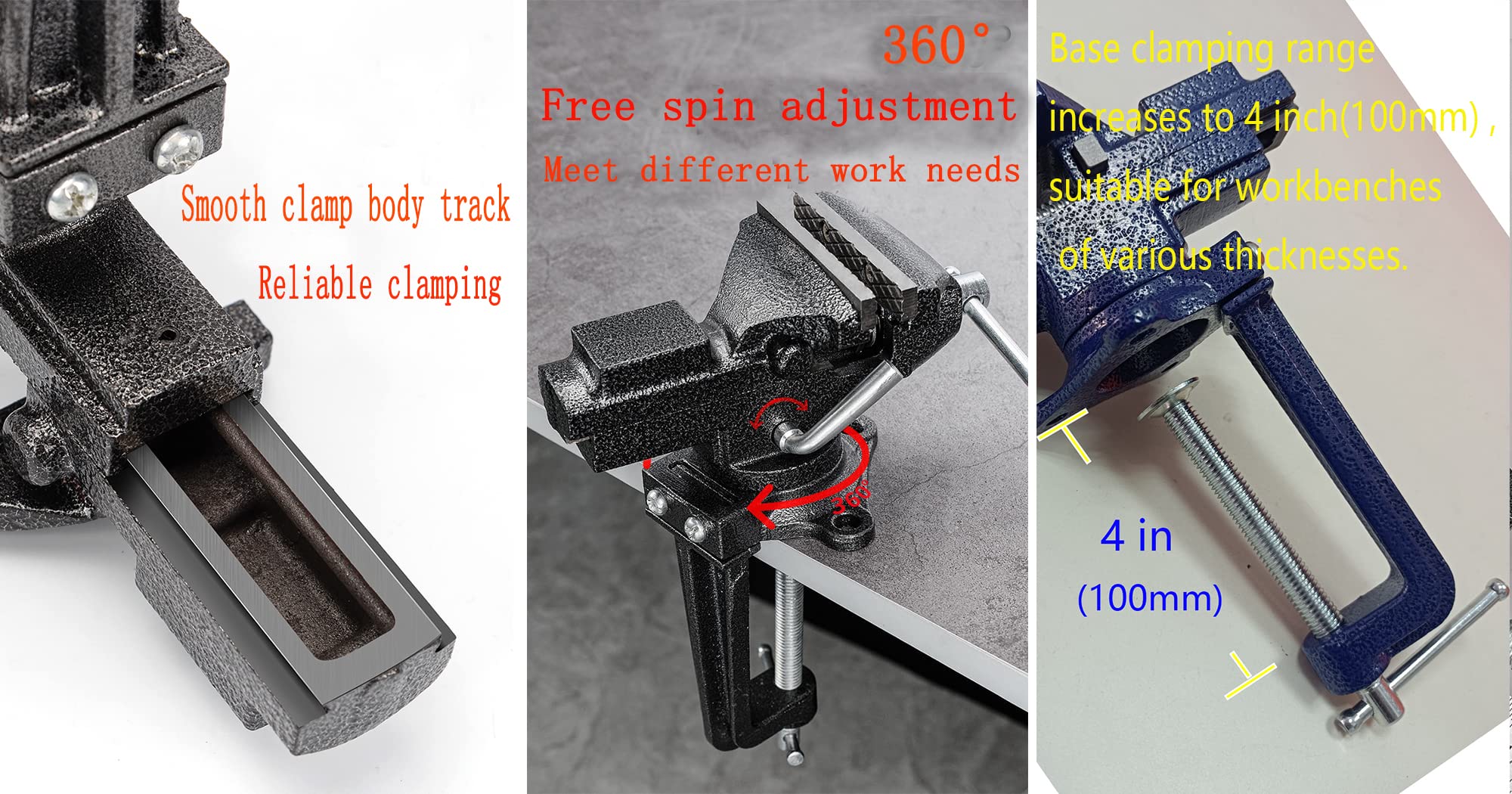 Mua MYTEC Bench Vise or Table Vise, multifunctional jaw, multi-functional Combined Vise with ...