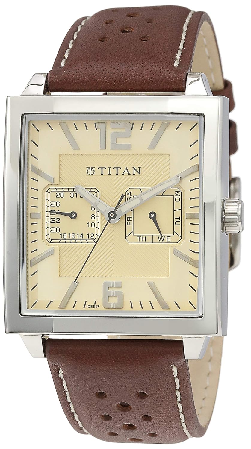 Buy Titan Beige Dial Multifunction Analogue Men's Watch Online at Low ...