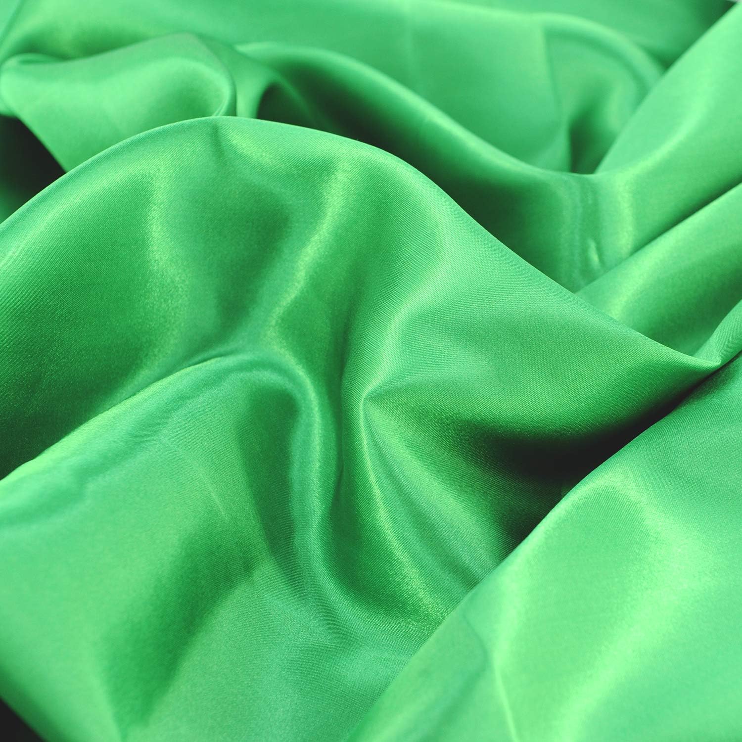 Amazon.com: Satin Fabric Green Color for Wedding Dress Decoration DIY ...