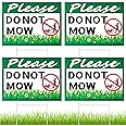 Amazon.com : Soaoo 4 Pcs Please Do Not Mow Sign with Metal H Stake 12 x ...