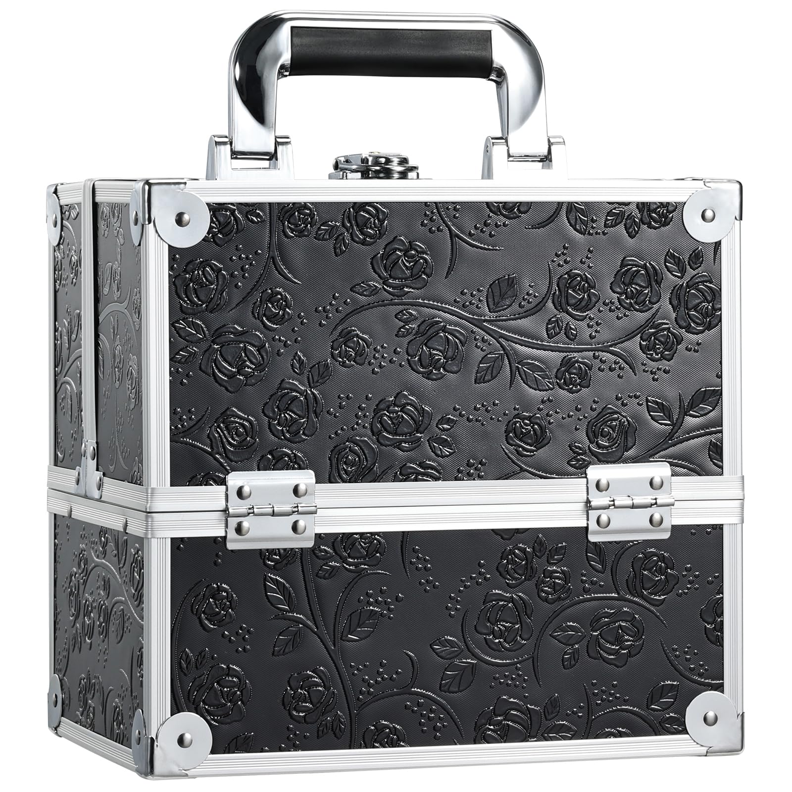 FRENESSA Makeup Train Case Cosmetic Box Portable Makeup Case Organizer ...