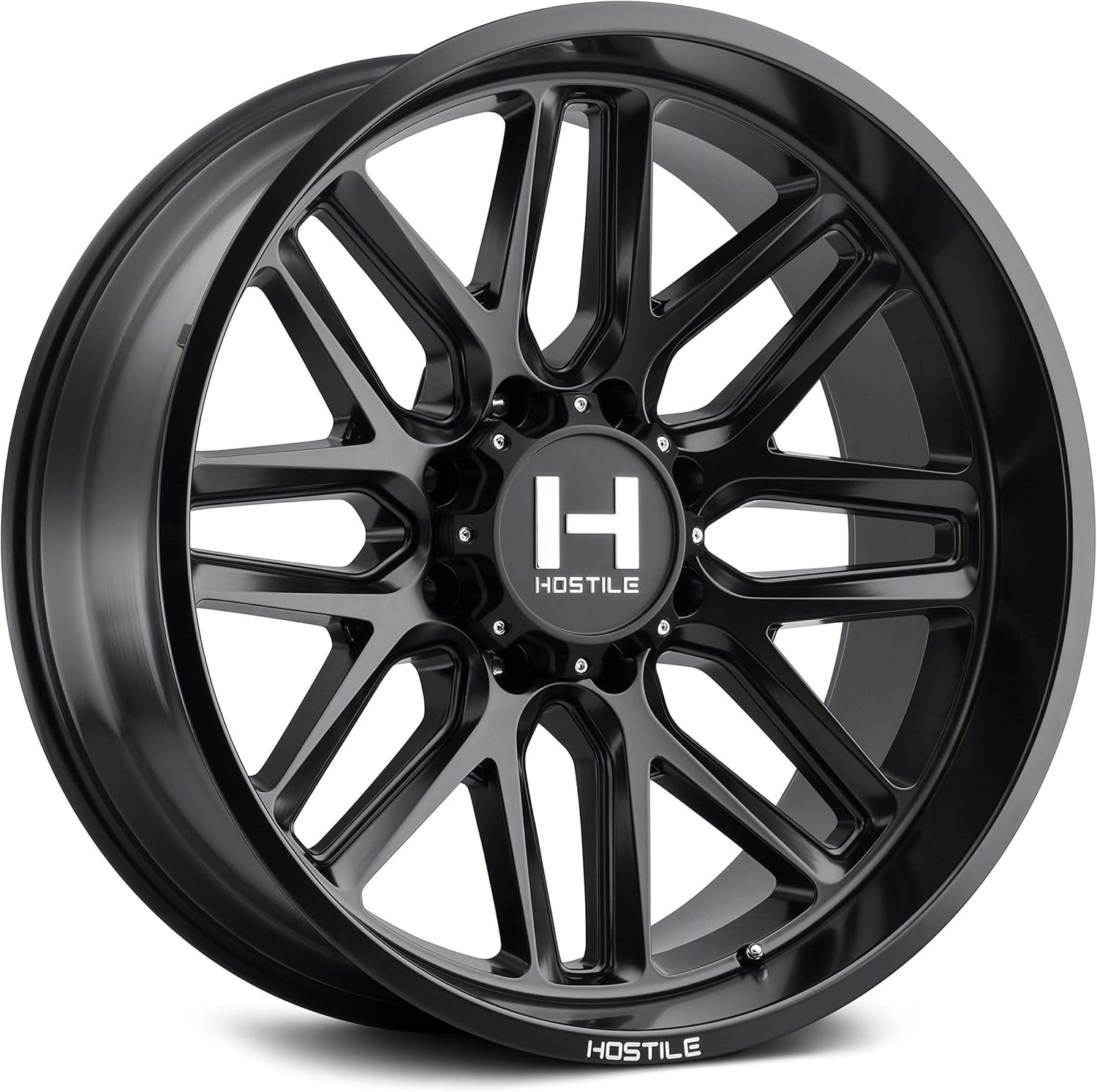 Amazon.com: Hostile H120 Vulcan 20x12 5x5" -44mm Satin Black Wheel Rim ...