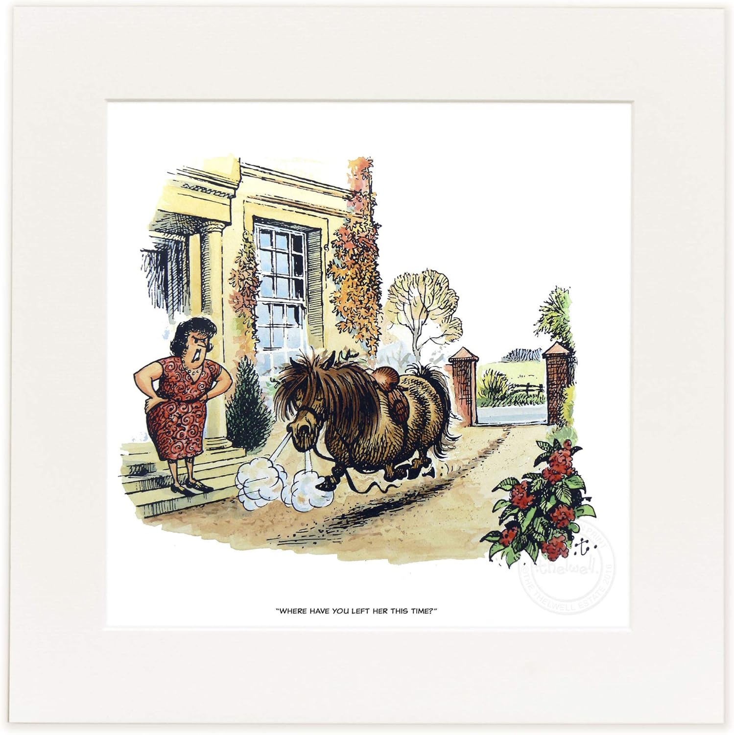 thelwell Horse and pony cartoon print. Where have you left her this ...