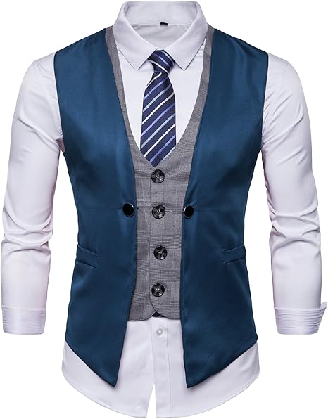 FLYF Chaleco de Vestir de Hombre Chaleco de Traje de Hombre Chaleco ...