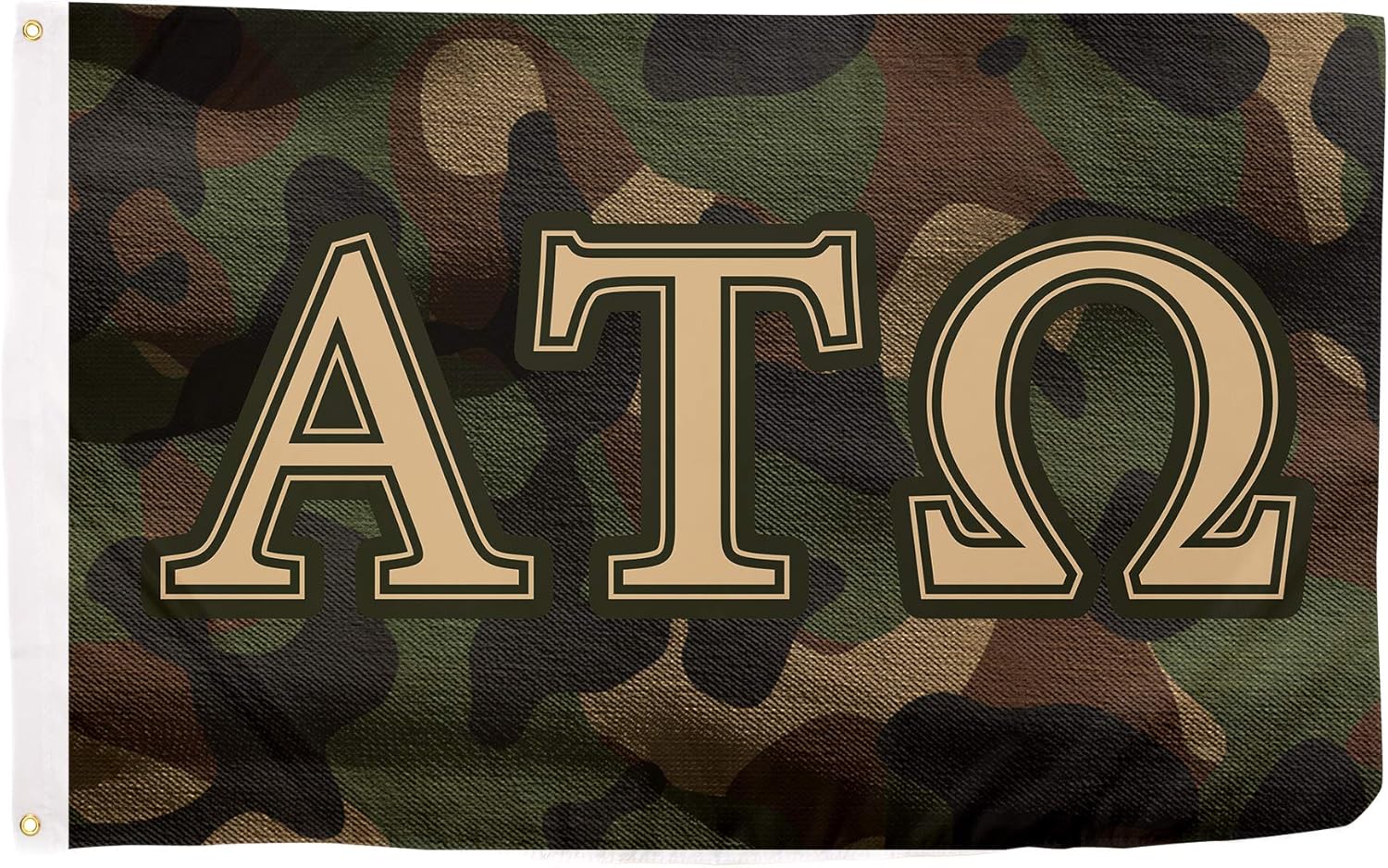 Amazon.com : Alpha Tau Omega Camo Letter Fraternity Flag Banner 3 feet ...