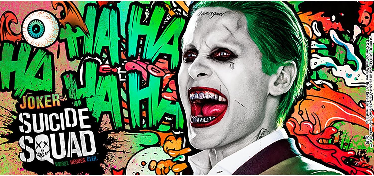 Elbenwald Suicide Squad Joker Hahaha Mug Ceramic Black Border and ...