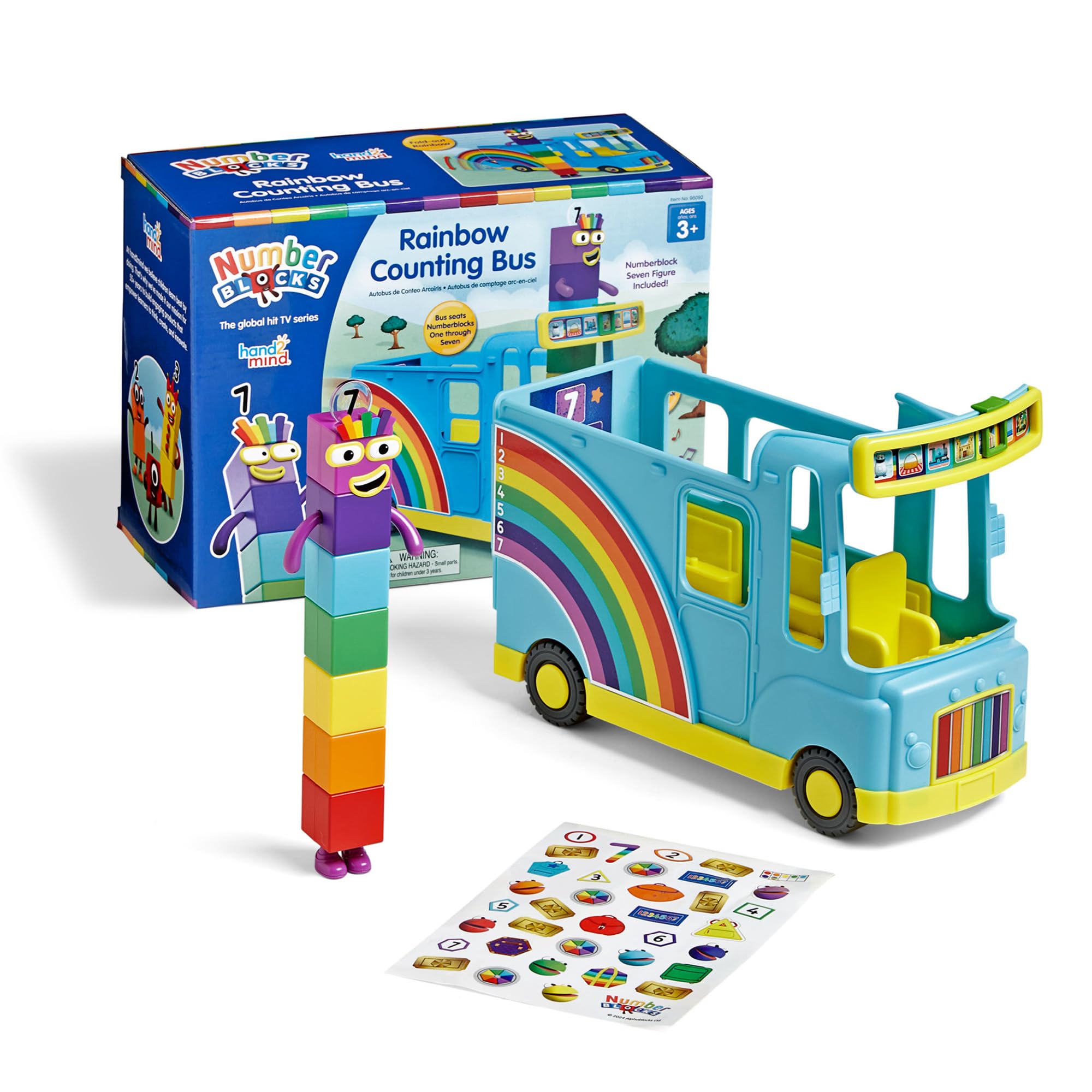 hand2mind Numberblocks Rainbow Counting Bus, Music Toys for Kids Ages 3 ...