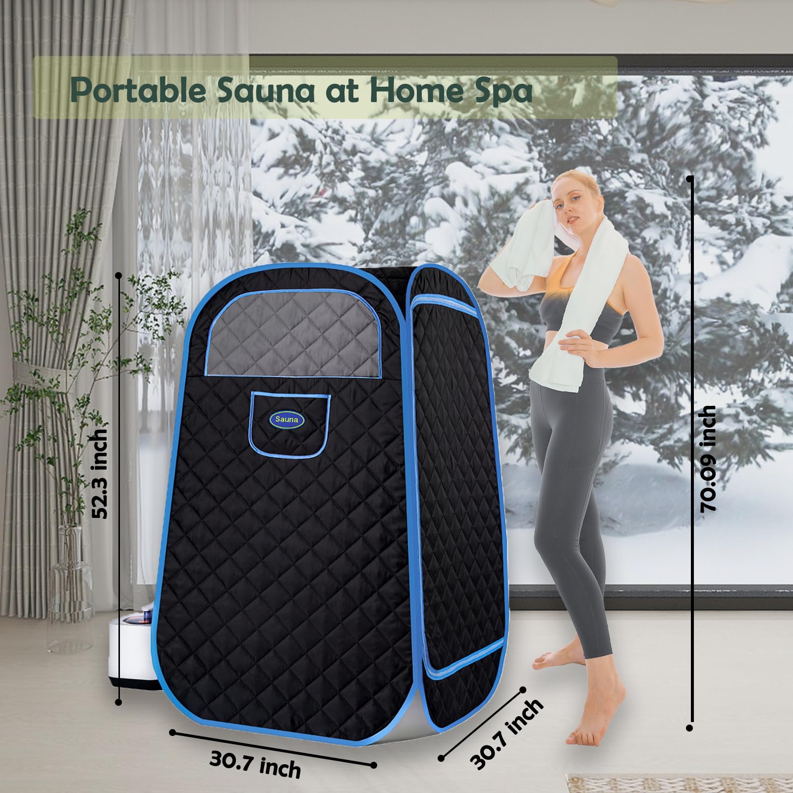 Mua Portable Sauna for Home, 2.6L 1000W Portable Steam Sauna Full Body ...