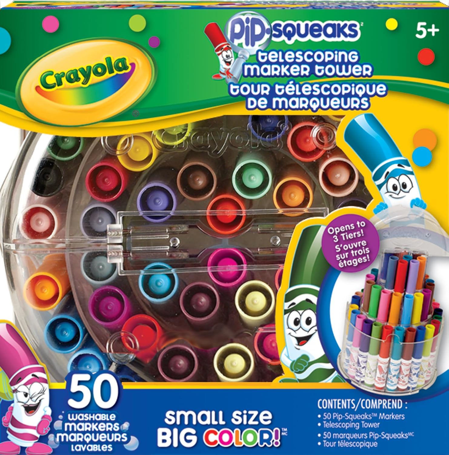 Amazon.com: 1 X Crayola Telescoping Pip-Squeaks Marker Tower, Assorted ...