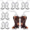 Amazon.com: Hoolerry 12 Pcs 17 oz Plastic Cowboy Boot Cups Cowgirl Mugs ...