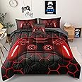 Amazon.com: Z.Jian HOME 5 Pieces Gaming Bedding Set Twin Size for Boys Gamer Comforter Set for ...