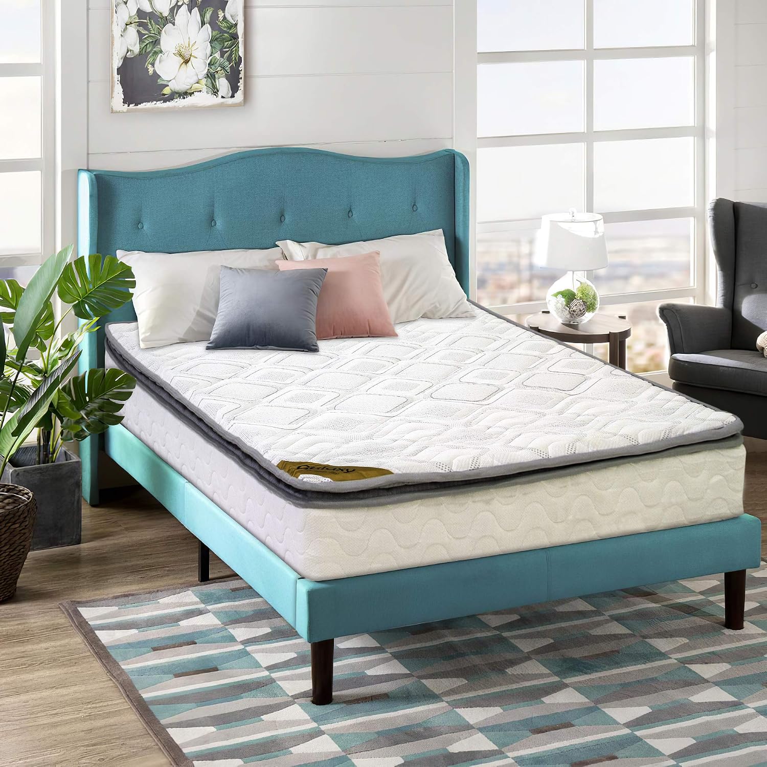 Amazon.com: Continental Sleep 9-Inch Medium Firm Foam Encased Pillowtop ...