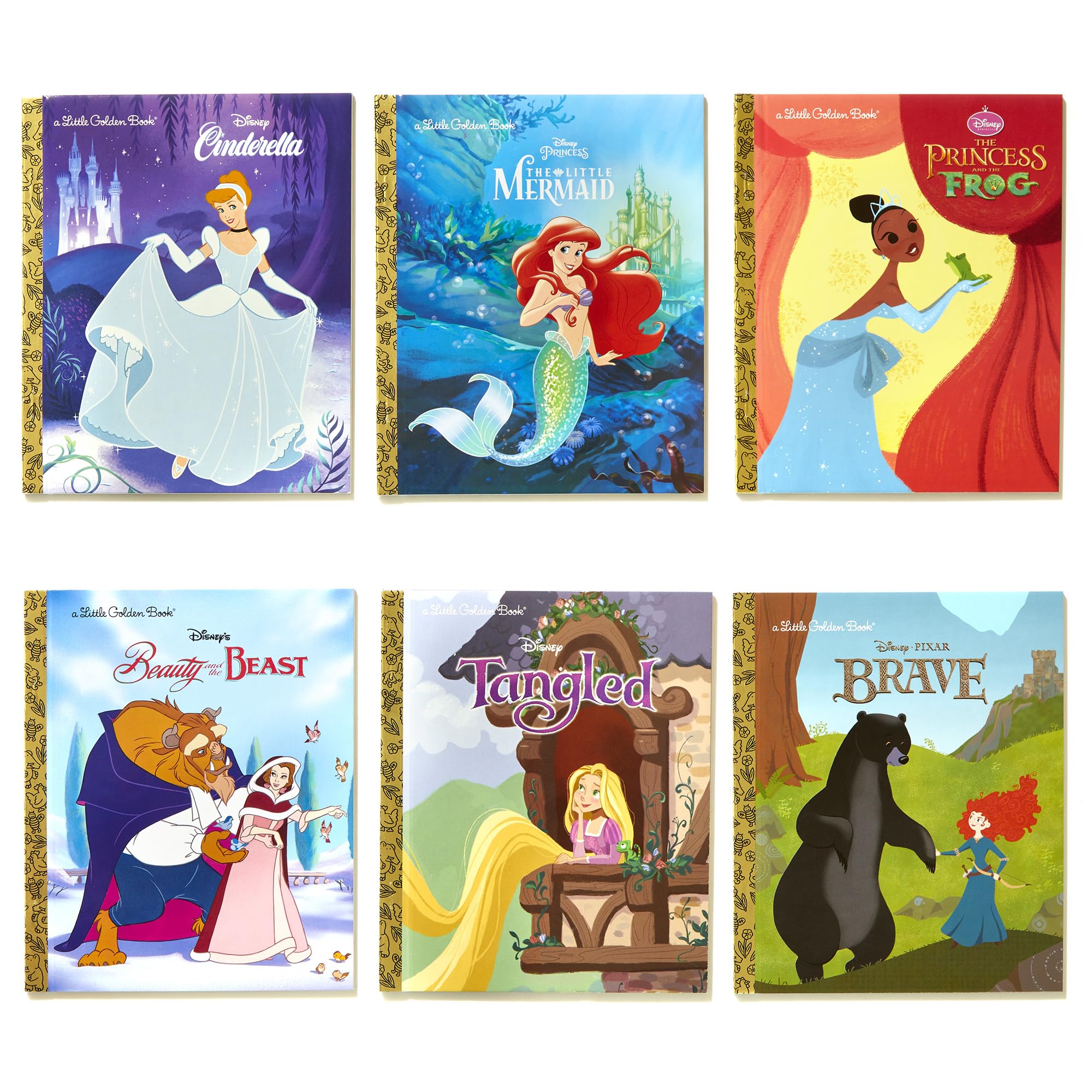 Mua Disney Princess Little Golden Book Library -- 6 Little Golden Books ...