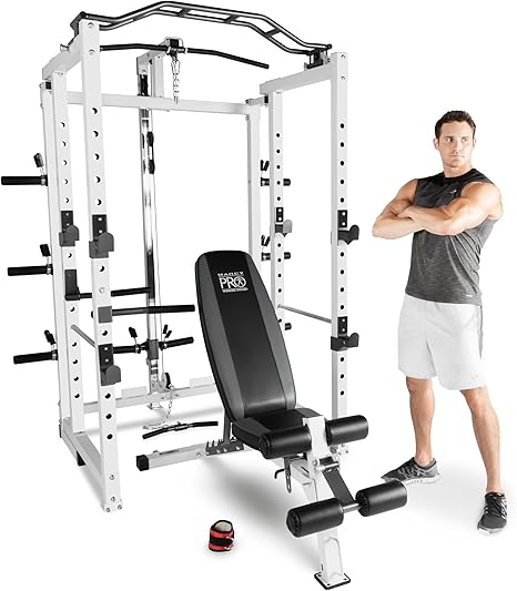Marcy PRO Power Rack casa Palestra Pieghevole con Panca per ...