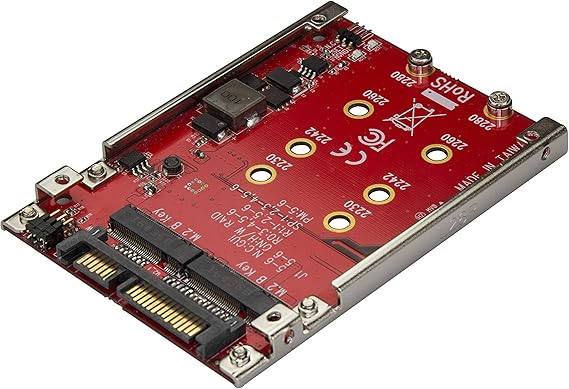StarTech.com M.2 to SATA Adapter - Dual Slot - for 2.5in Drive Bay - RAID - M.2 SSD - M.2 ...