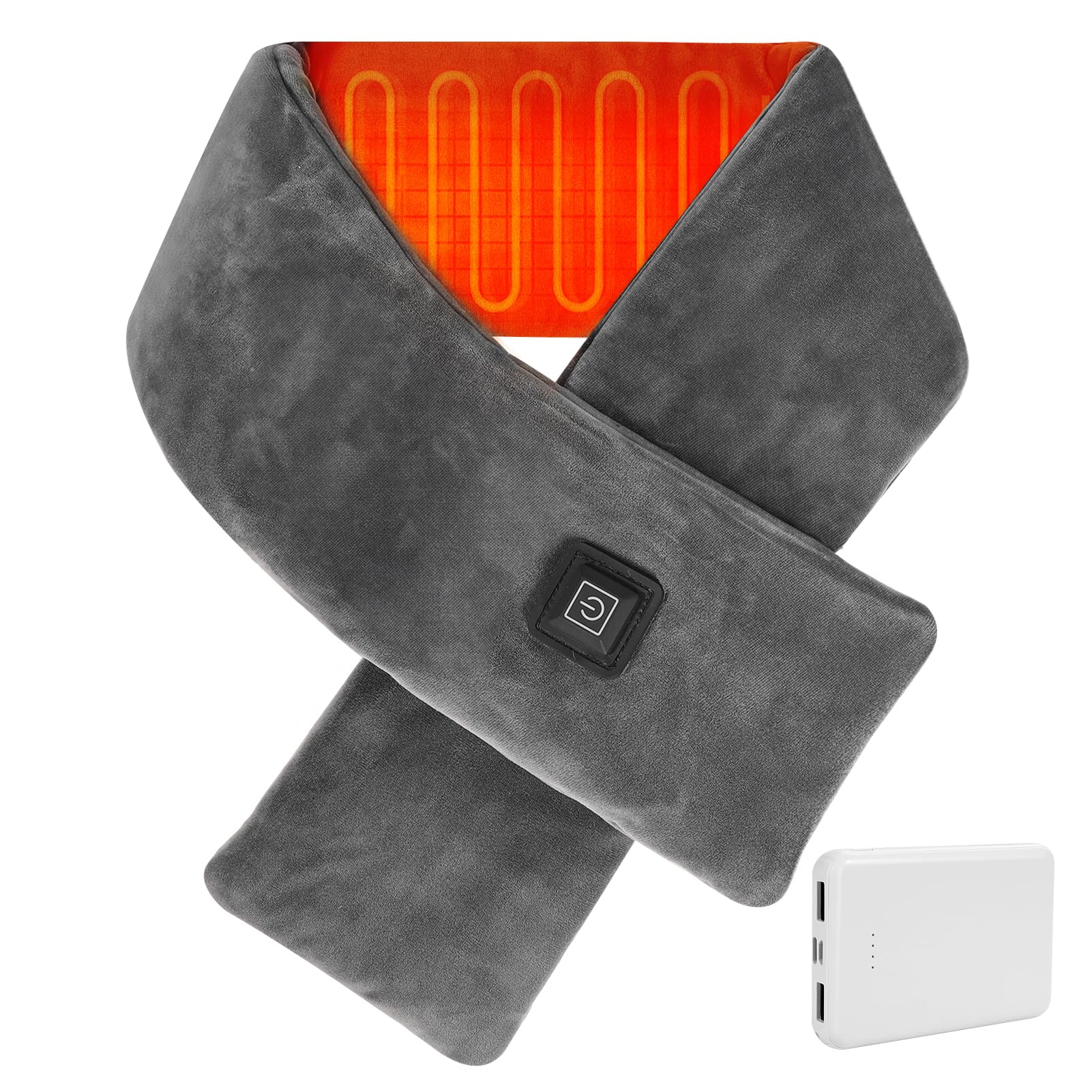 Neck Heating Pad Cordless, Rechargeable Heated Scarf with 5000mAh Power ...