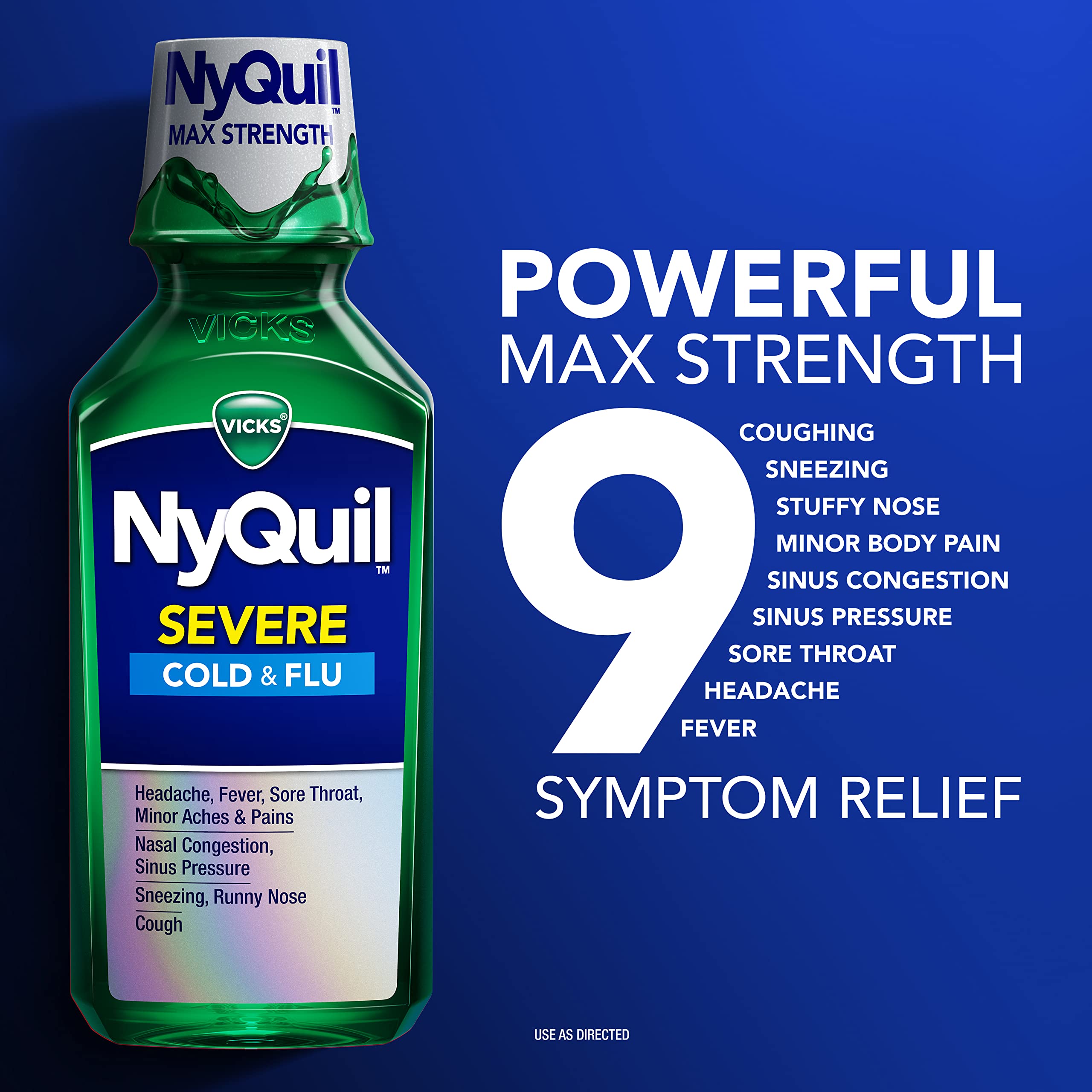 Mua Vicks NyQuil Severe Cold and Flu Relief Liquid Medicine, Maximum ...
