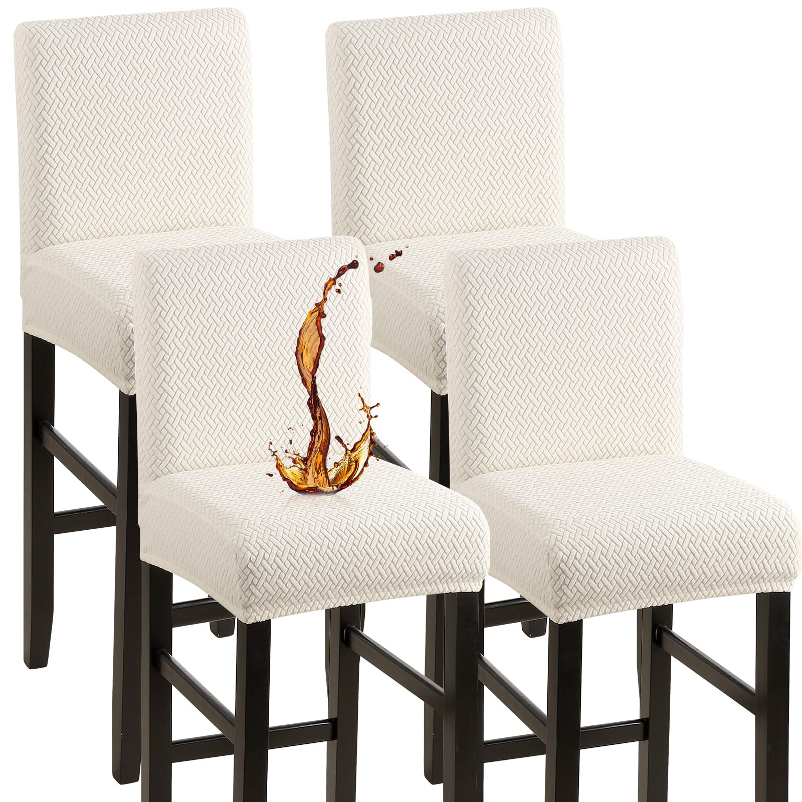 YISUN Waterproof Bar Stool Covers, Stretch Pub Stool Chair Cover ...