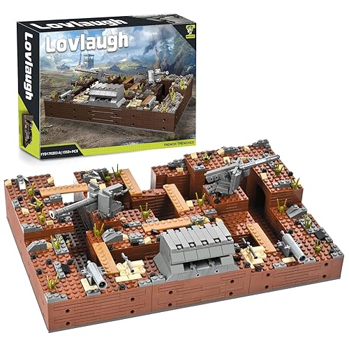 lovlaugh WW2 Military Base Bunker Trench Building Blocks (1350 Pcs ...