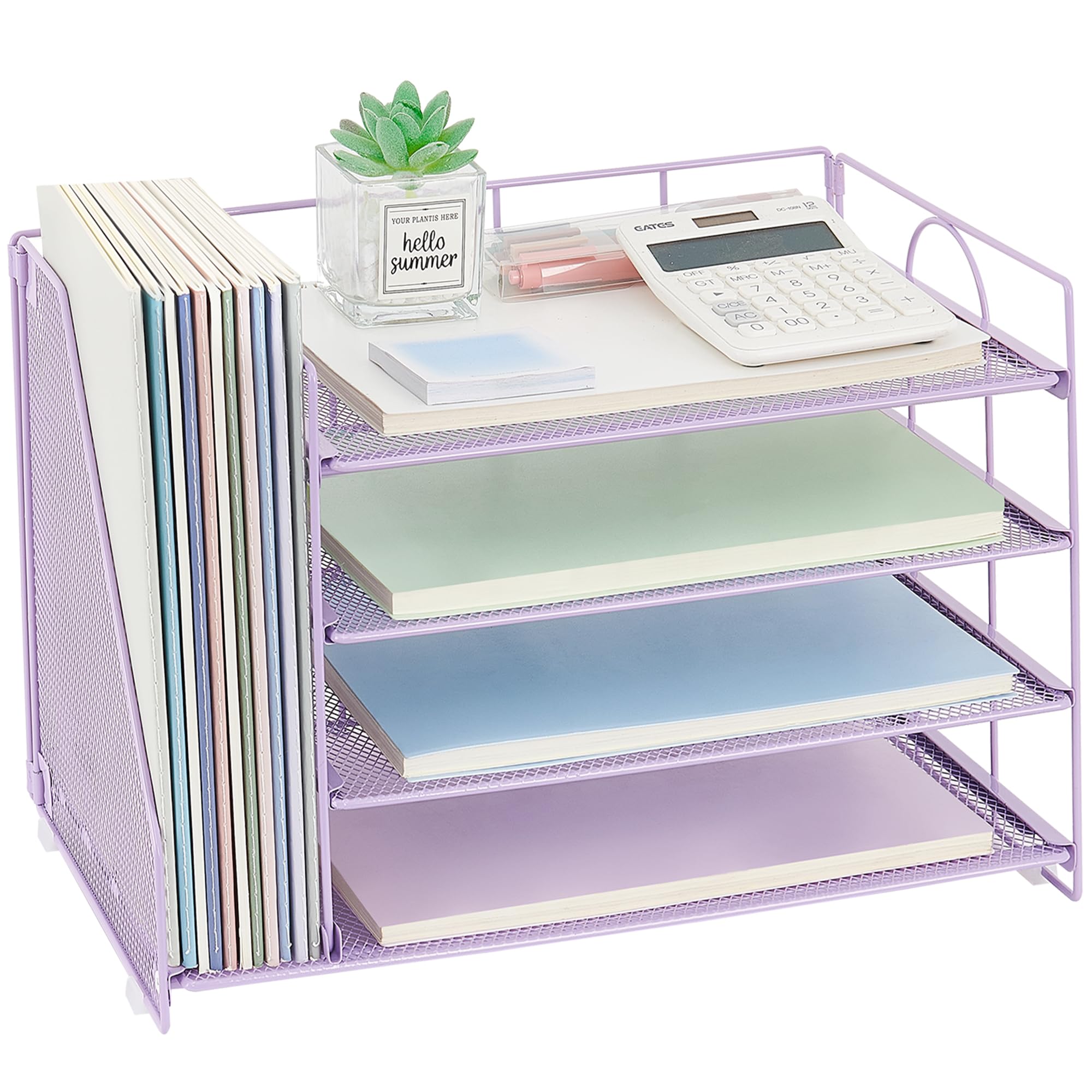 OPNCIE Desk Organizers and Accessories, 4 Tier Paper Letter Tray File ...