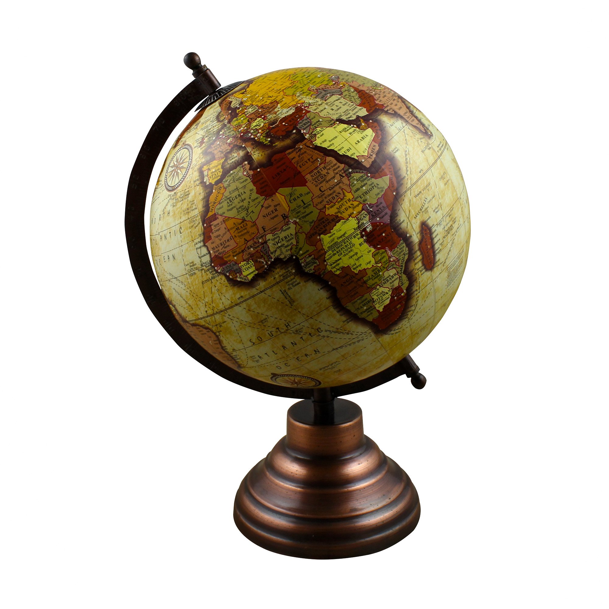 Antique World Globe Earth Map With Stand 12 5 Inches | Desertcart KUWAIT
