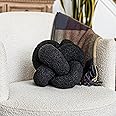 Amazon.com: SAMIAH LUXE Black Knot Pillow Ball 12" for Home Decor Living Room, Teddy Boucle ...