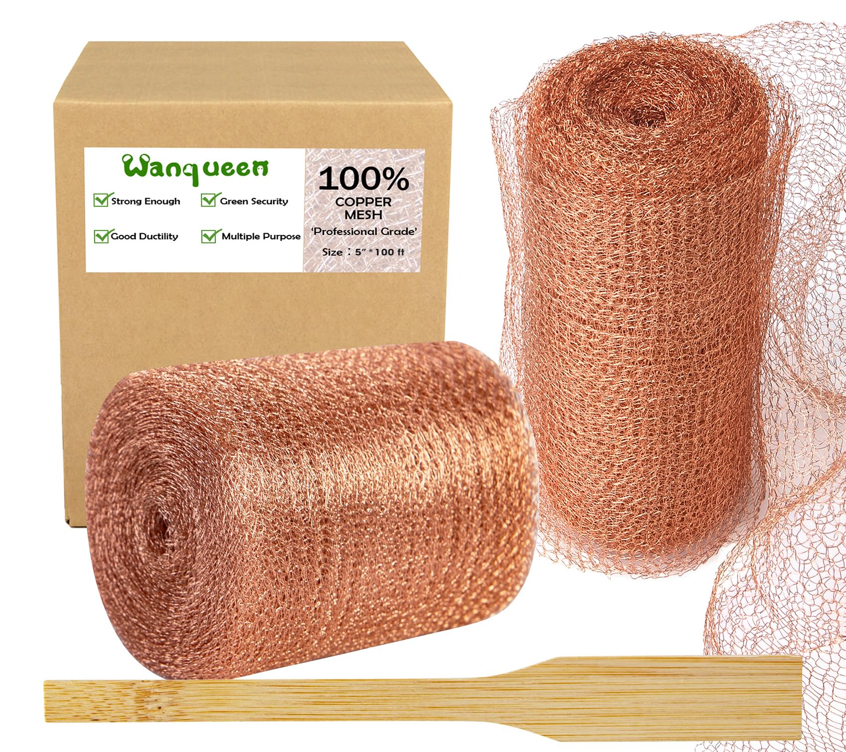 Copper Mesh Roll for Mice Rat Repellent, Sturdy 5’’ * 100Ft Copper Wool ...