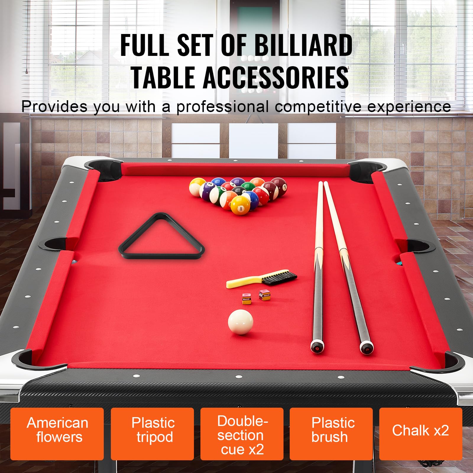 Mua VEVOR Billiards Table, 6.3 ft Pool Table, Portable Foldable Space ...