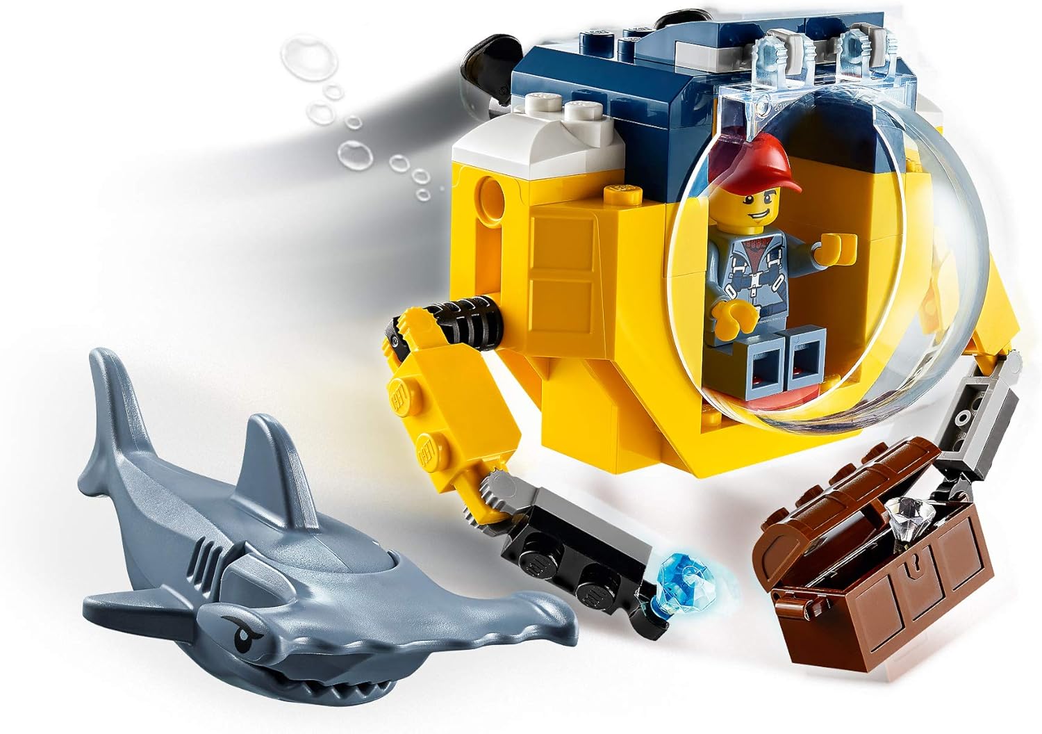LEGO 60263 City Oceans Mini-Submarine Deep Sea Underwater Set, Diving ...
