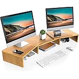 Amazon.com: FITUEYES Dual Monitor Stand – 3 Shelf Computer Monitor ...