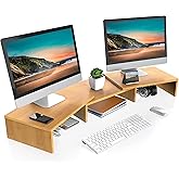 Amazon.com: Well Weng Dual Monitor Riser with Adjustable Length and ...