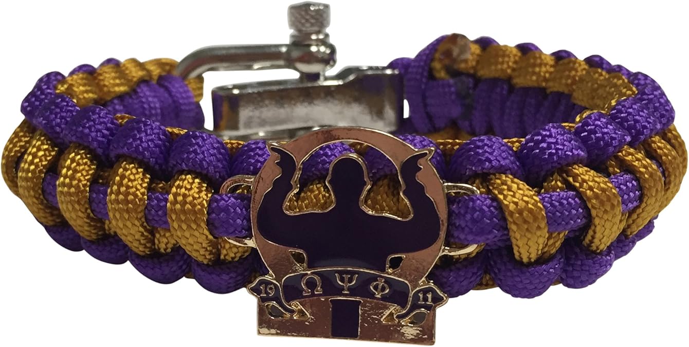 Amazon.com: Omega Psi Phi Paracord Bracelet - Adjustable Size: Jewelry
