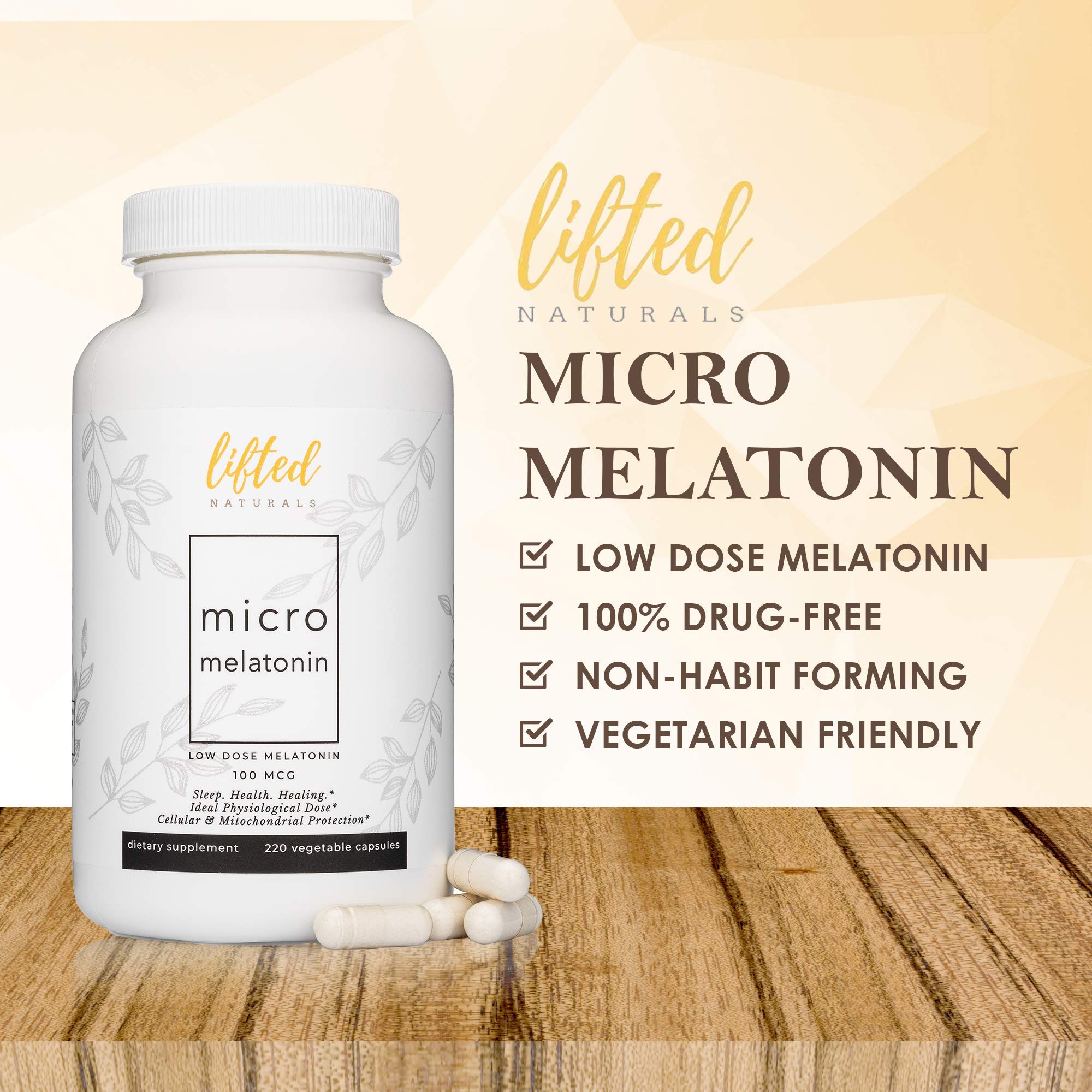Mua Lifted Naturals Micro Melatonin Family Size - All-Natural Melatonin ...