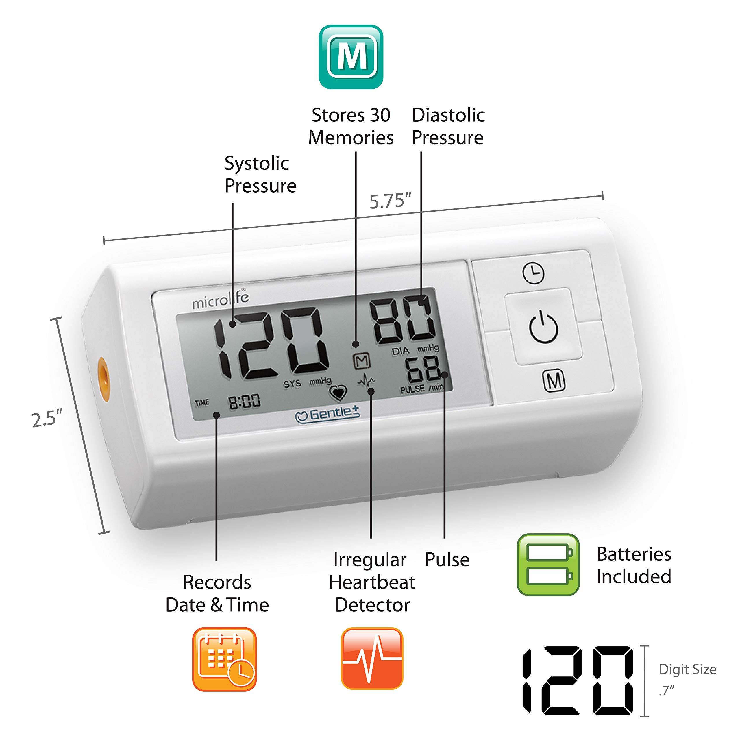 Mua Microlife BPM1 Automatic Blood Pressure Monitor, Upper Arm Cuff ...