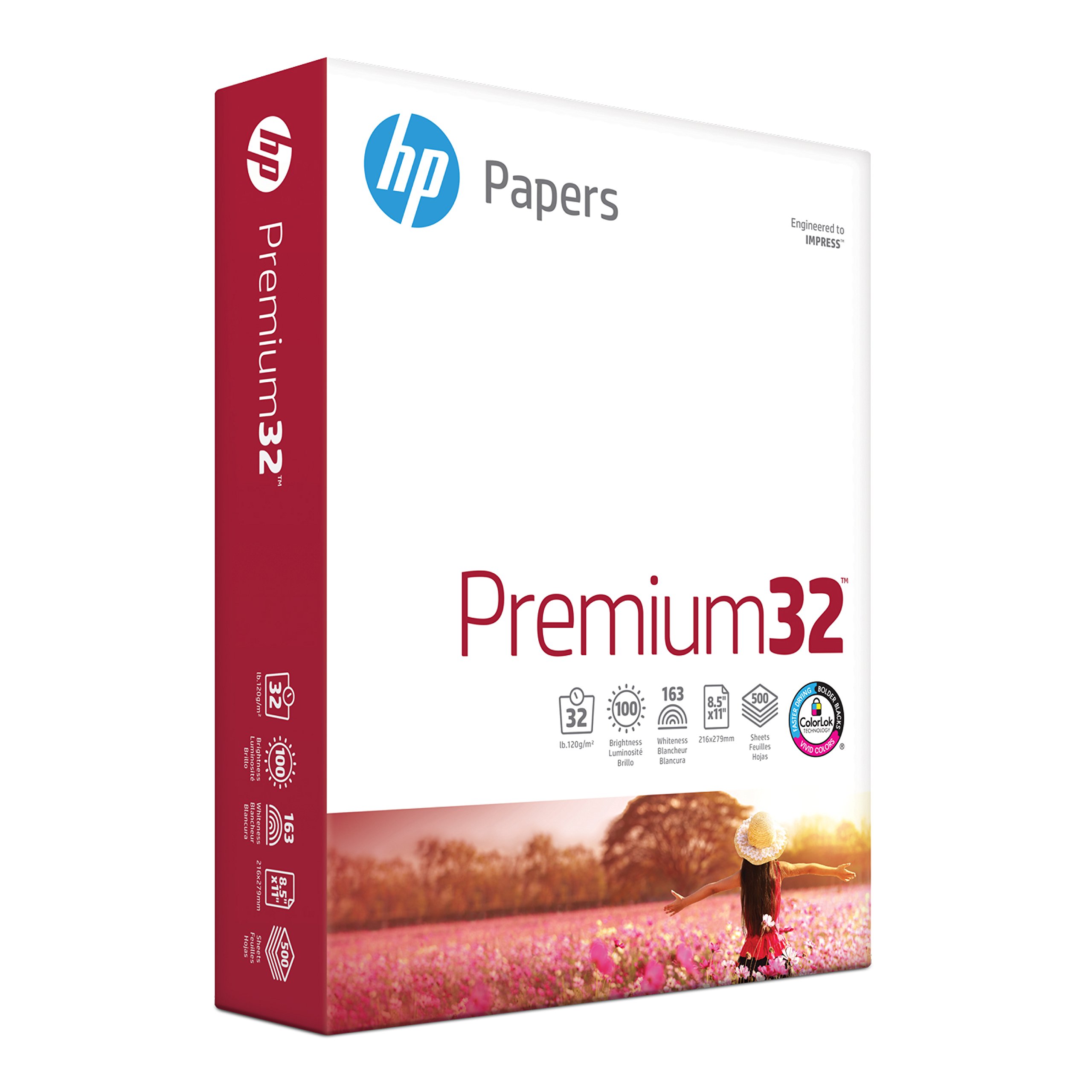 HP Premium Choice LaserJet Paper 98 Brightness 32 Lb 8 1 2 X 11 White HP Premium Choice LaserJet Paper 98 Brightness 32 Lb 8 1 2 X 11 White