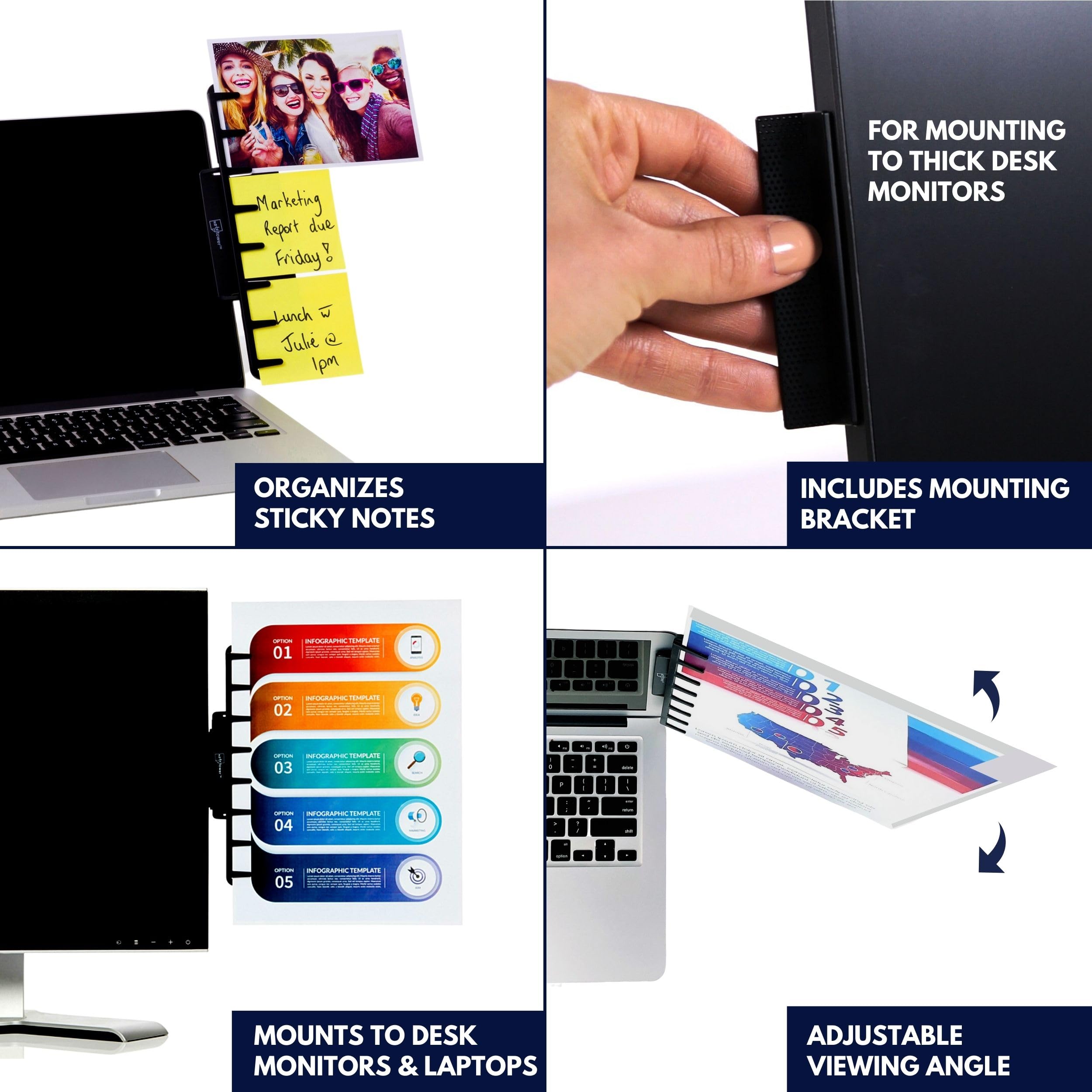 Mua Note Tower Monitor Document Paper Holder for Typing | Clips to ...