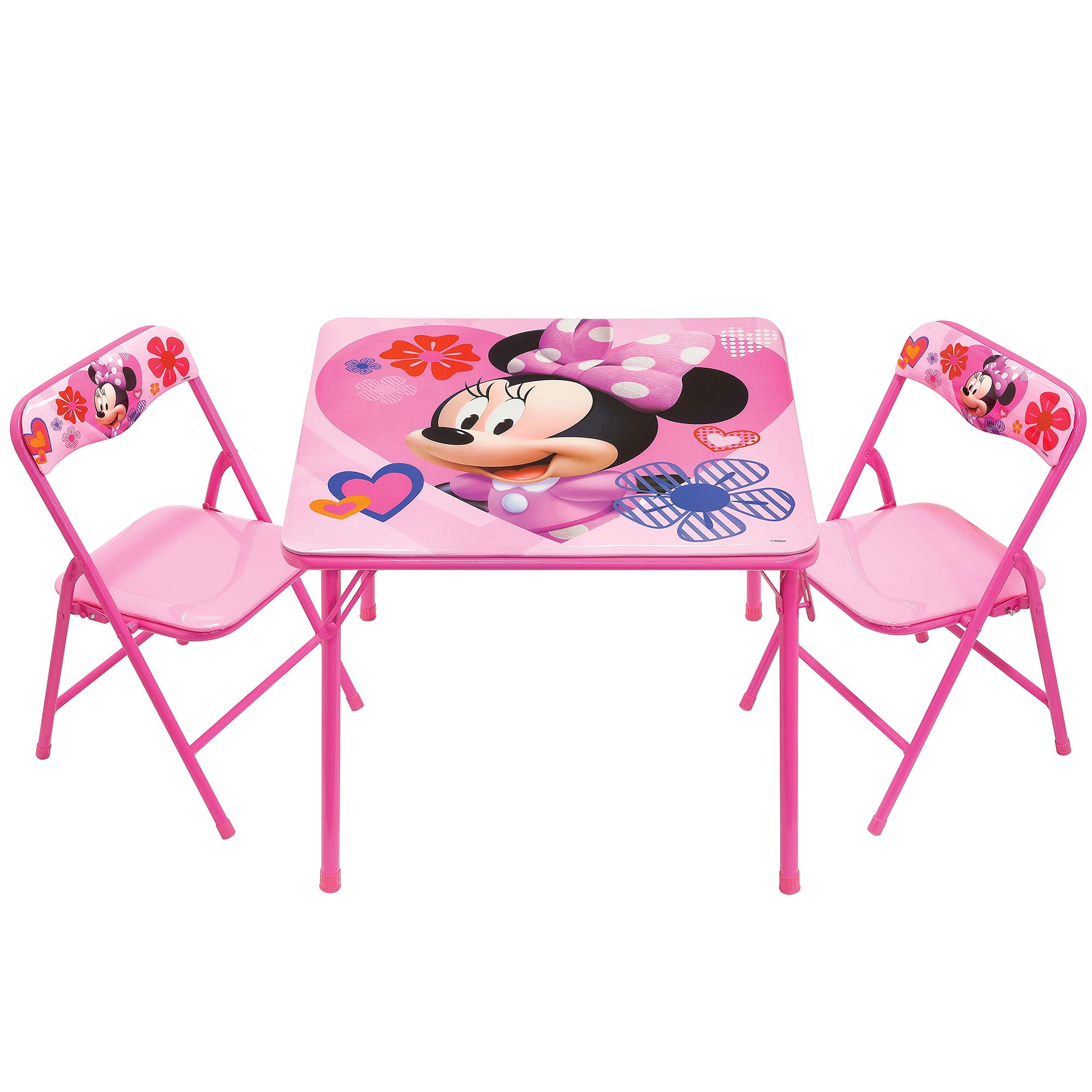 Minnie Mouse Activity Table Set with 2 Chairs for Girls Ages 3-7 Years ...